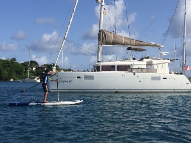 Nathan paddleboarding – Sailing Trismic
